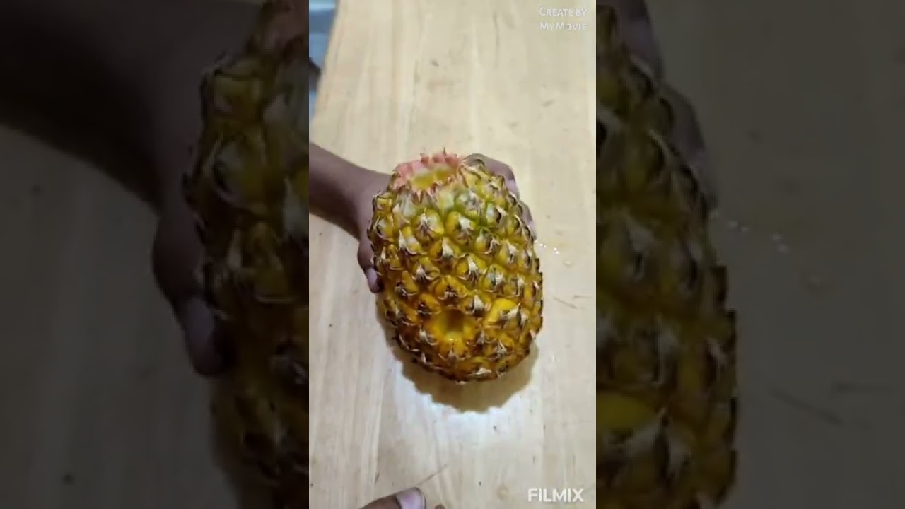 The Pineapple Pull Trick no knife # Pineapple Cut Easy Way #Ashmi s ...