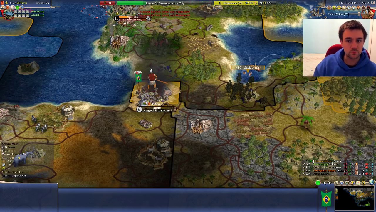 IUPlays Civ IV Caveman2Cosmos Diety (L02E094) V37 Dom Pedro II - YouTube