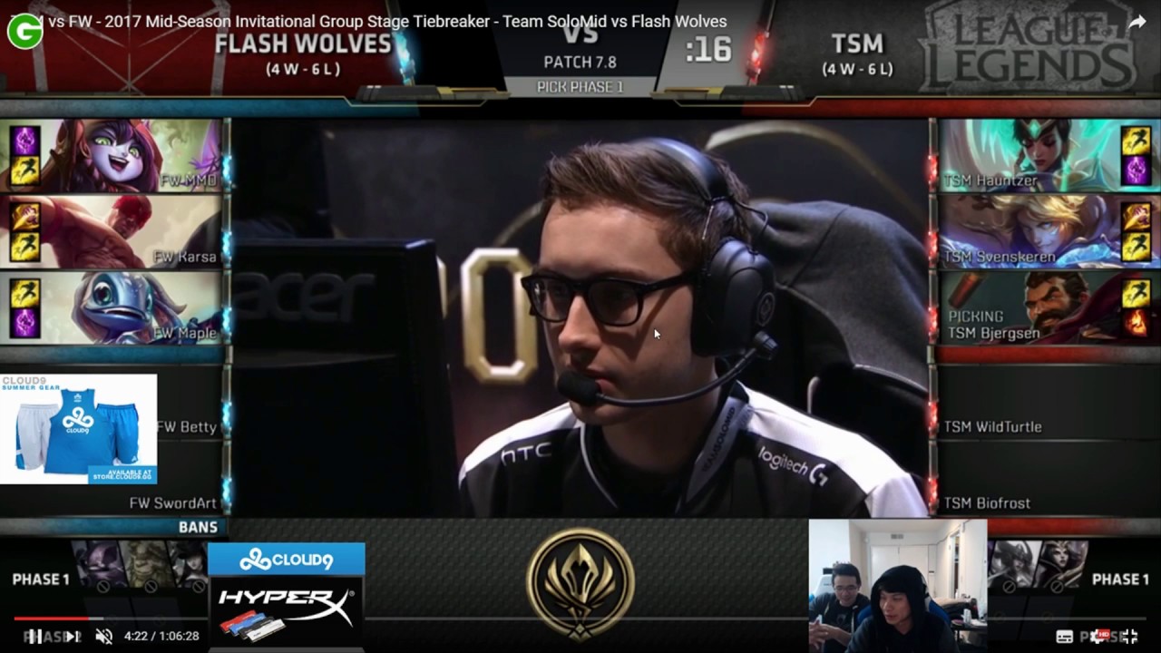 C9 Reapered's Vod Review of MSI TSM vs FW Tie Break Game - YouTube