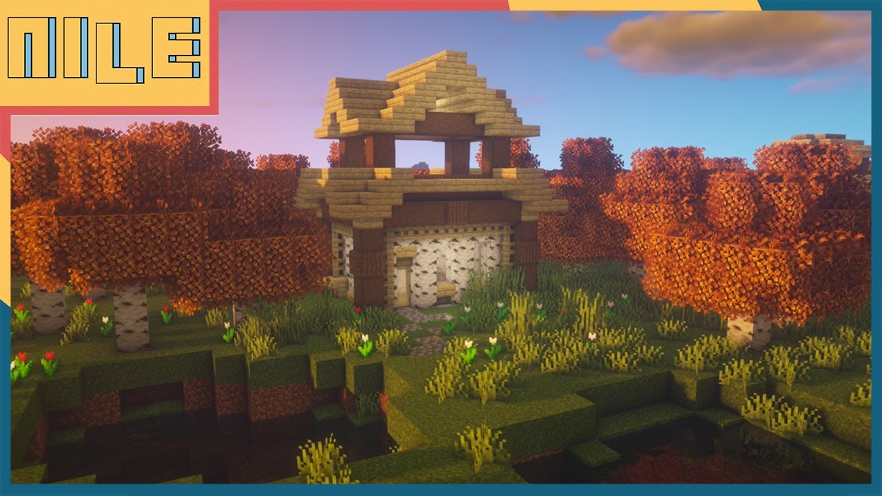 How to Build a Simple Birch Starter House in Minecraft - YouTube