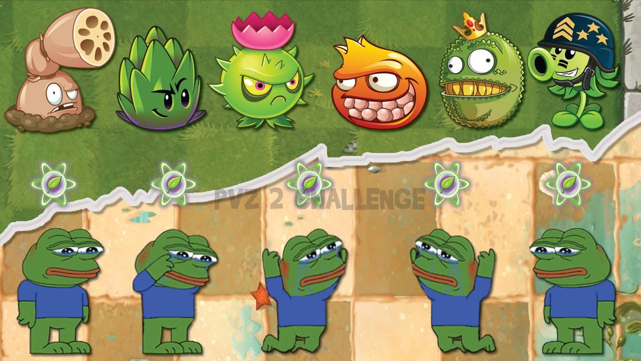 Pvz 2 Challenge - Who Can Make 7 Pepe The Frog Cry? - YouTube