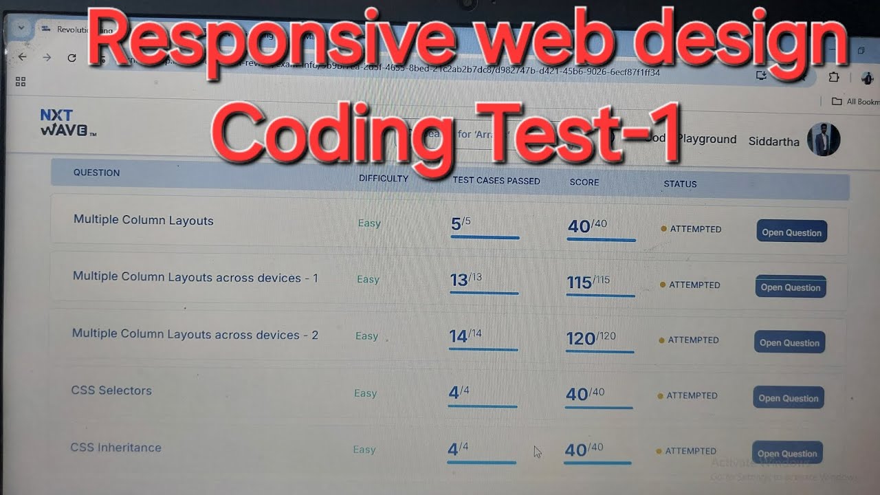 Coding Test-1 Responsive Web Design | NXTWAVE | HTML,CSS,BOOTSTRAP ...