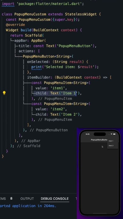 Lập trình Flutter - PopupMenuButton - YouTube
