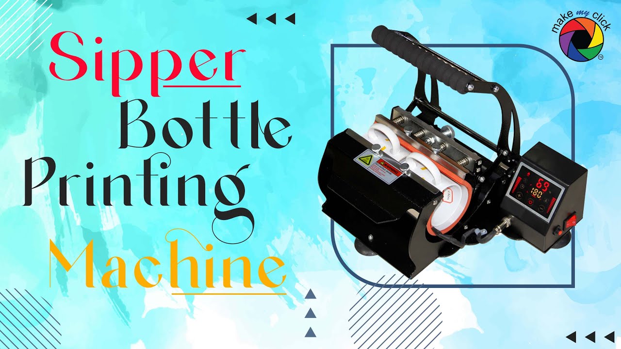 Sipper Bottle Printing by St-220 Mug Press Machine by MakeMyClick - YouTube