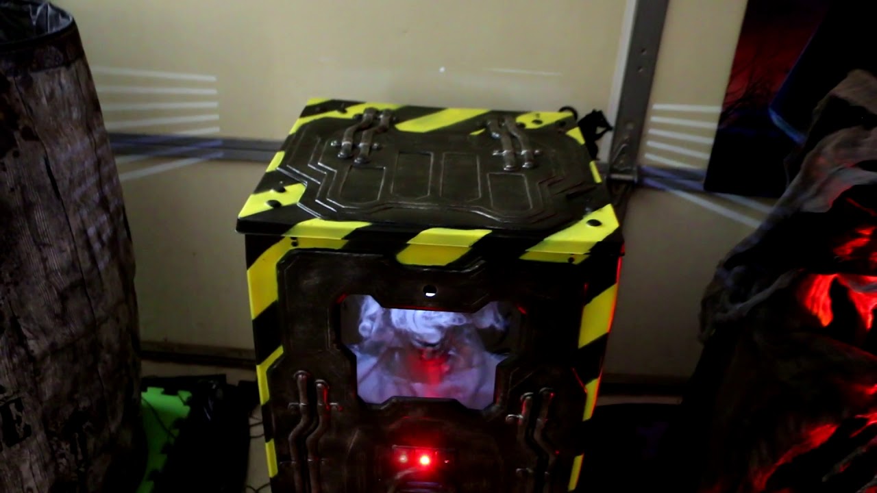 Spirit Halloween Animated Cryo Chamber Corpse Halloween Decoration ...