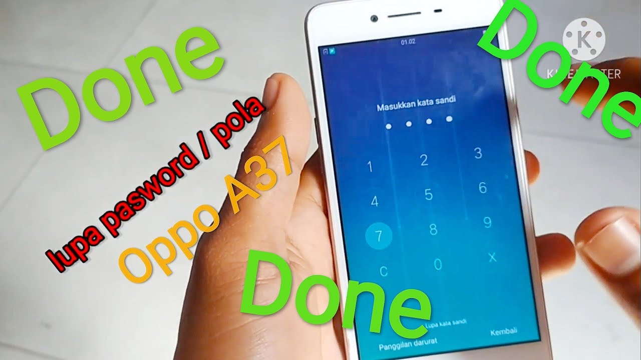 Cara jitu lupa kata sandi ,pin ,pola/ pasword hp oppo a37/a37f - YouTube