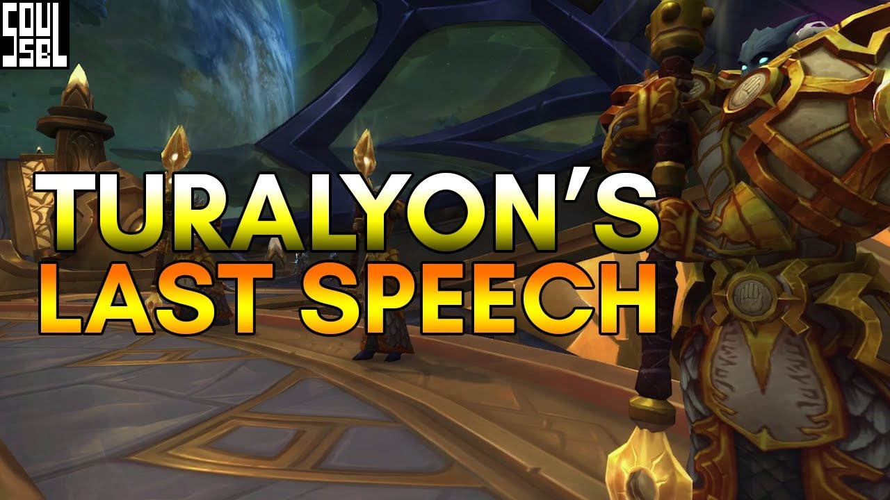 Turalyon's address before the march into Antorus: The Burning Throne ...