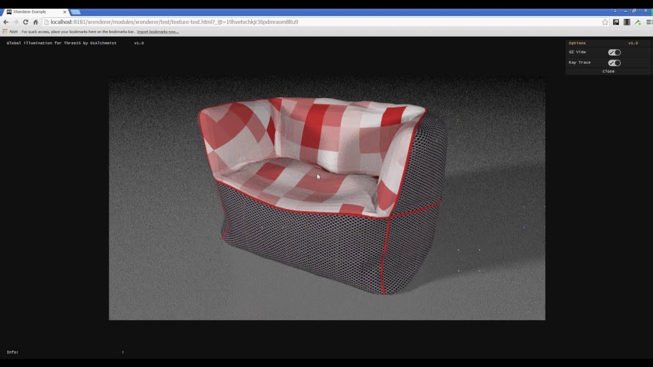 XRenderer Preview a PathTracing GlobalIllumination Renderer for three.js - YouTube