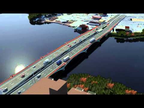 Route 9 bridge replacement 360 - YouTube