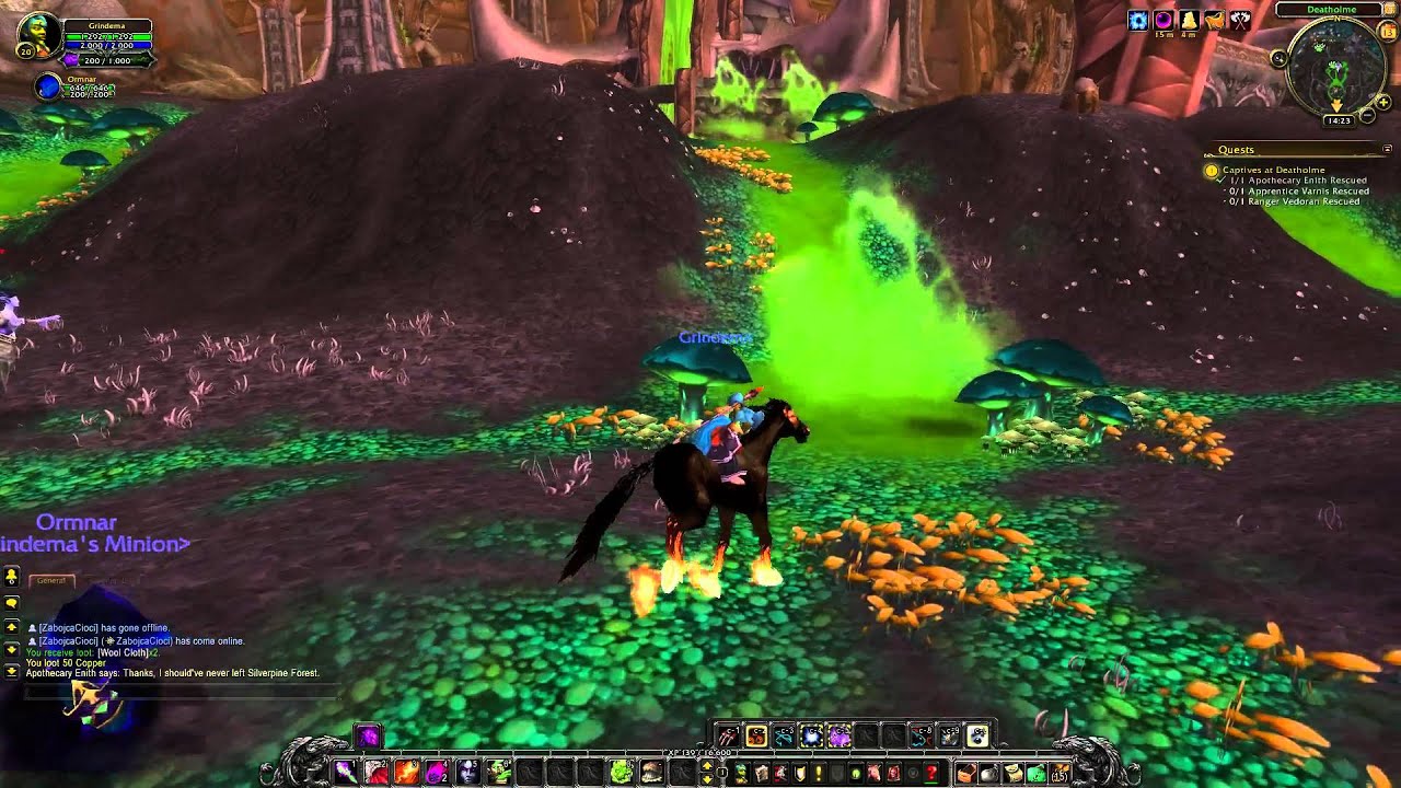 WoW quest #1028 Captives at Deatholme - YouTube