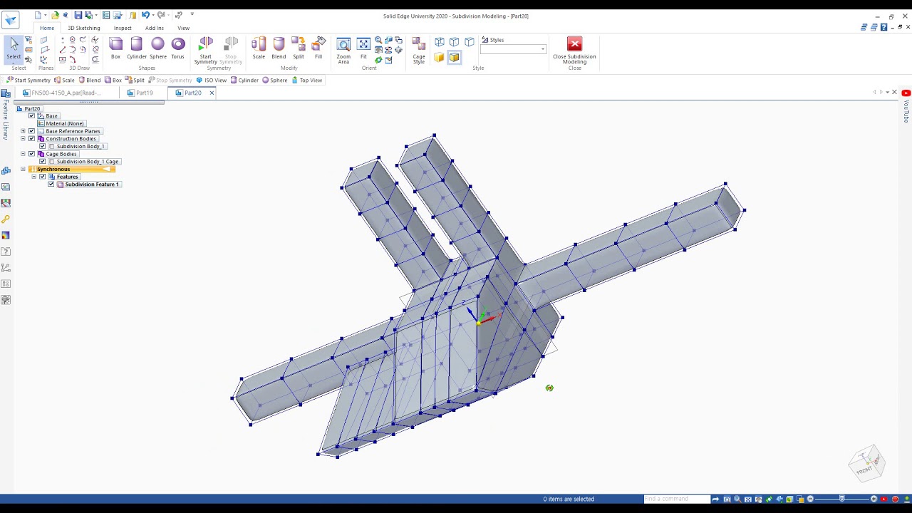 [Solid Edge University Korea] Solid Edge 2021 Sub-Division 모델링 - YouTube