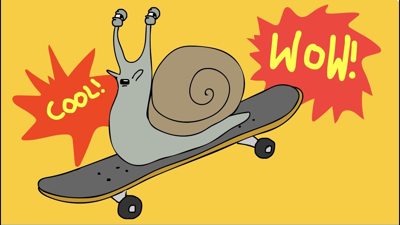 It's a snail on a skateboard! - YouTube