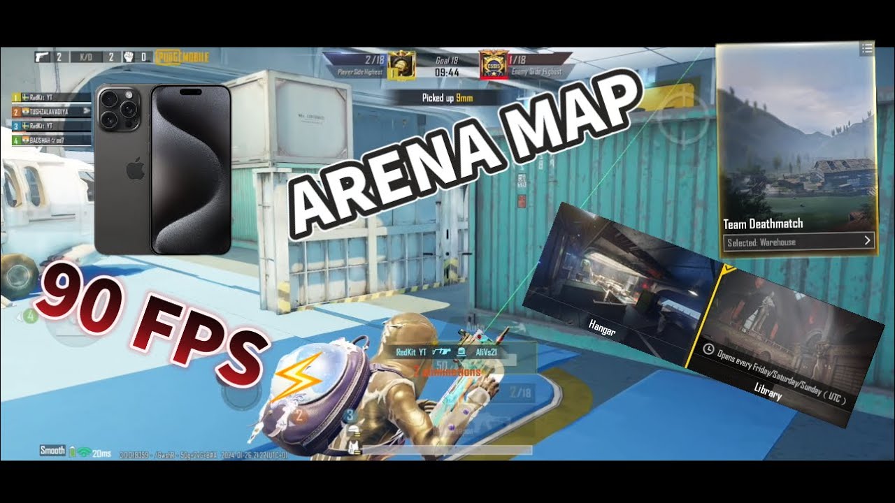 ALL ARENA MAPS PUBGMOBILE🔥MY FASTEST GAMEPLAYSSS💨WITH IPHONE 13 PRO MAX ...