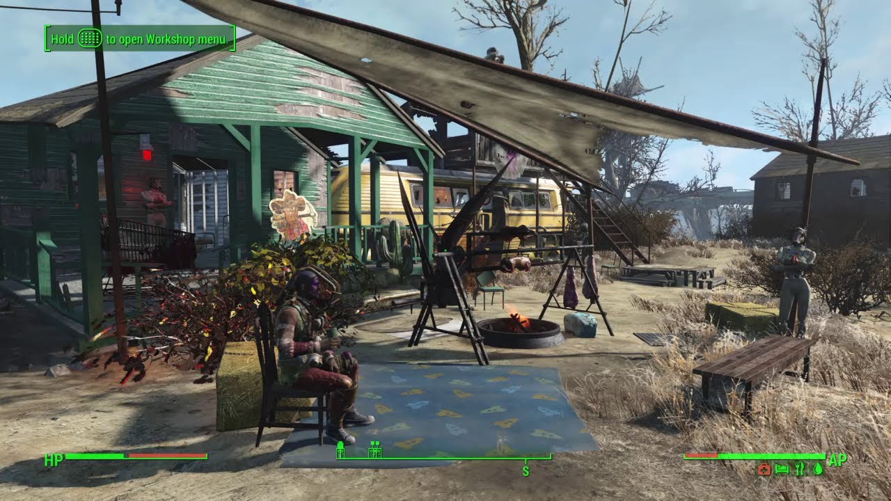 Raider campsite - 15 min build (no mods) FALLOUT 4 - YouTube