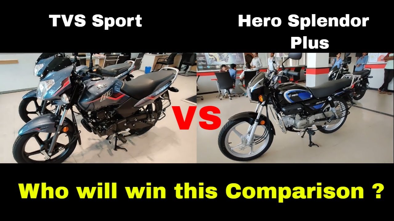 TVS Sport VS Hero Splendor Plus 2025 Detailed Comparison - YouTube