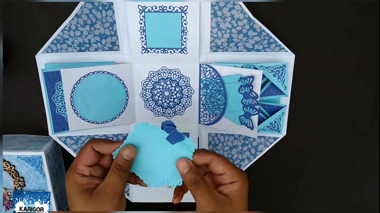 Birthday Explosion box [Two layer explosion box] - YouTube