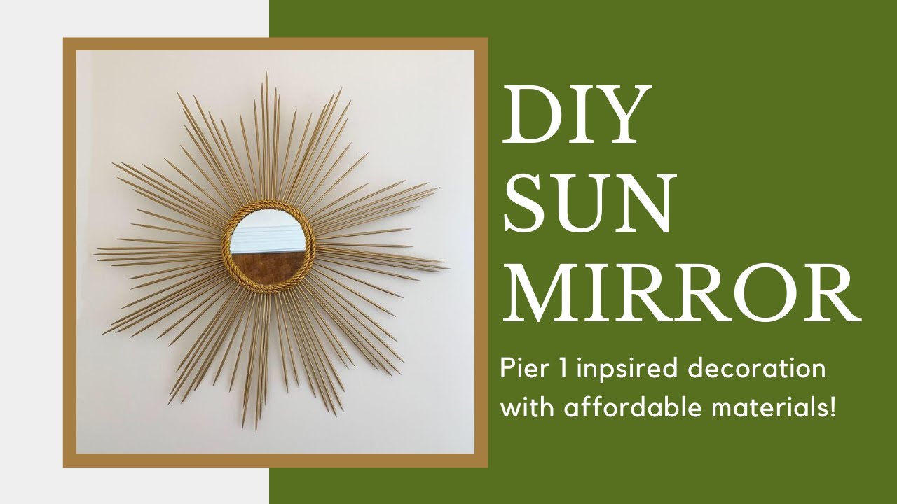 DIY Sun Mirror | Sunburst Mirror Tutorial - YouTube