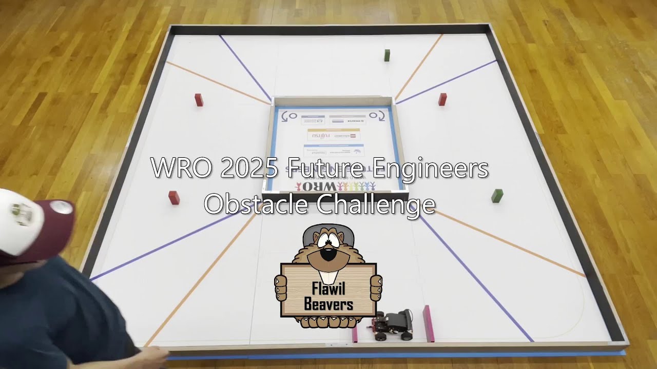 WRO 2025 Future Engineers ¦ Flawil Beavers ¦ Obstacle Challenge - YouTube