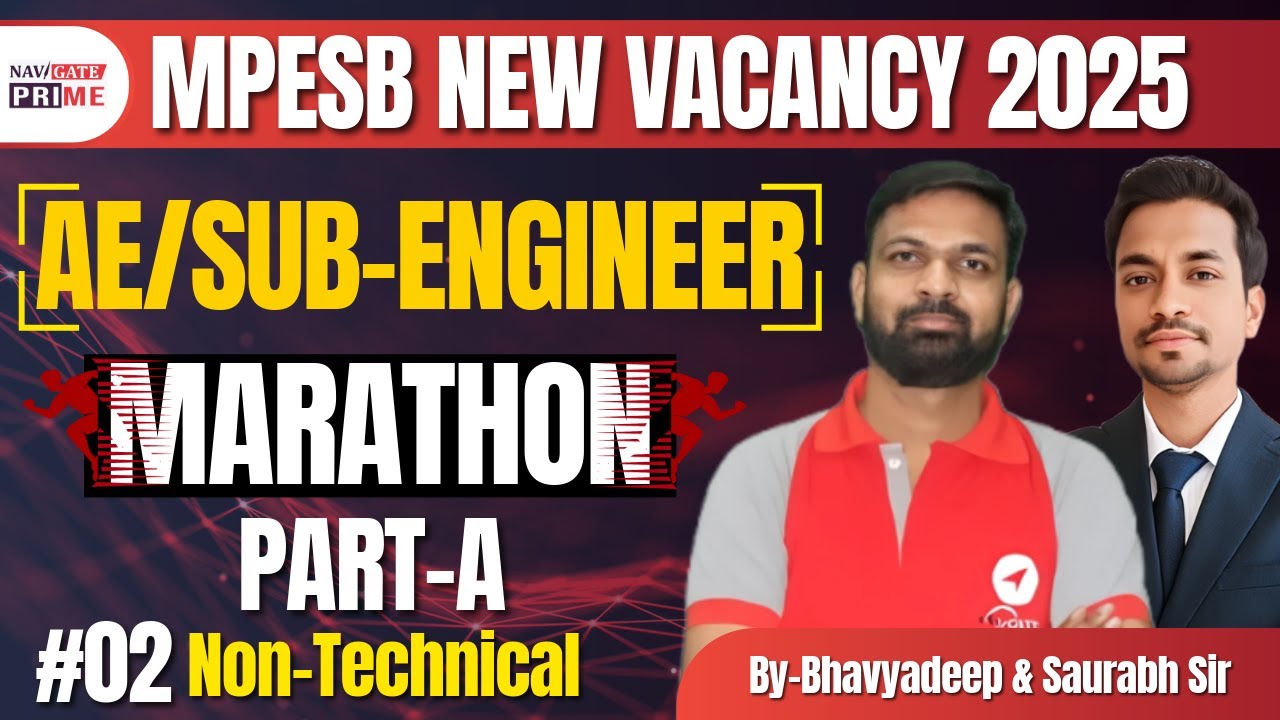 MPESB Assistant Engineer Part-A Non Technical Marathon Part-02 | Top ...