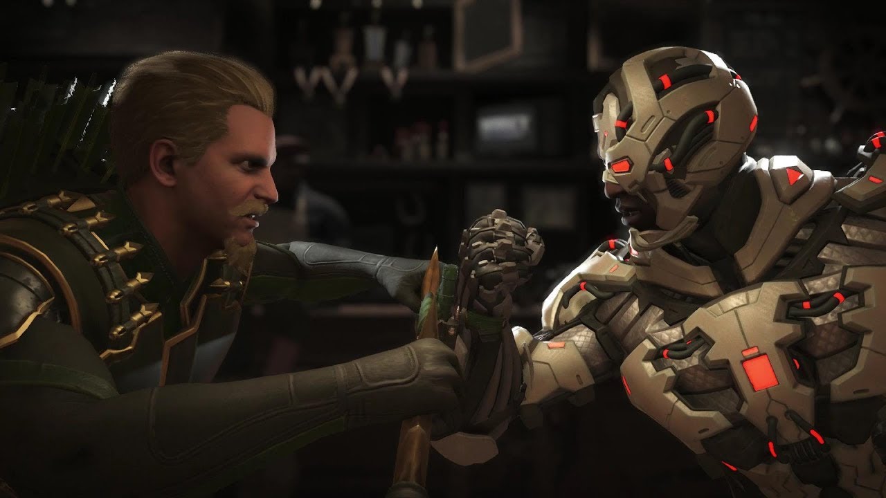 Injustice 2 : Green Arrow Vs Cyborg - All Intro/Outros, Clash Dialogues ...