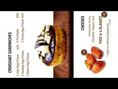 Donut digital menu
