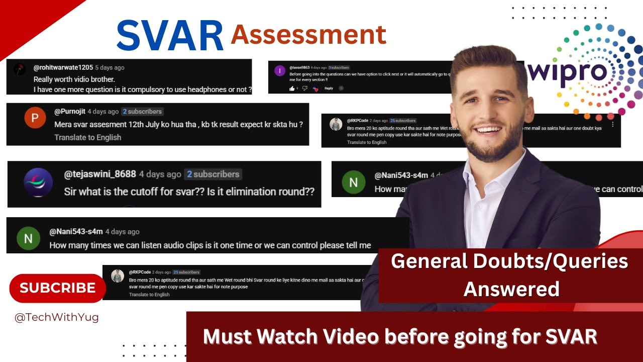 💯Wipro SVAR Assessment General Queries Answered | Last Minute Tips to ...