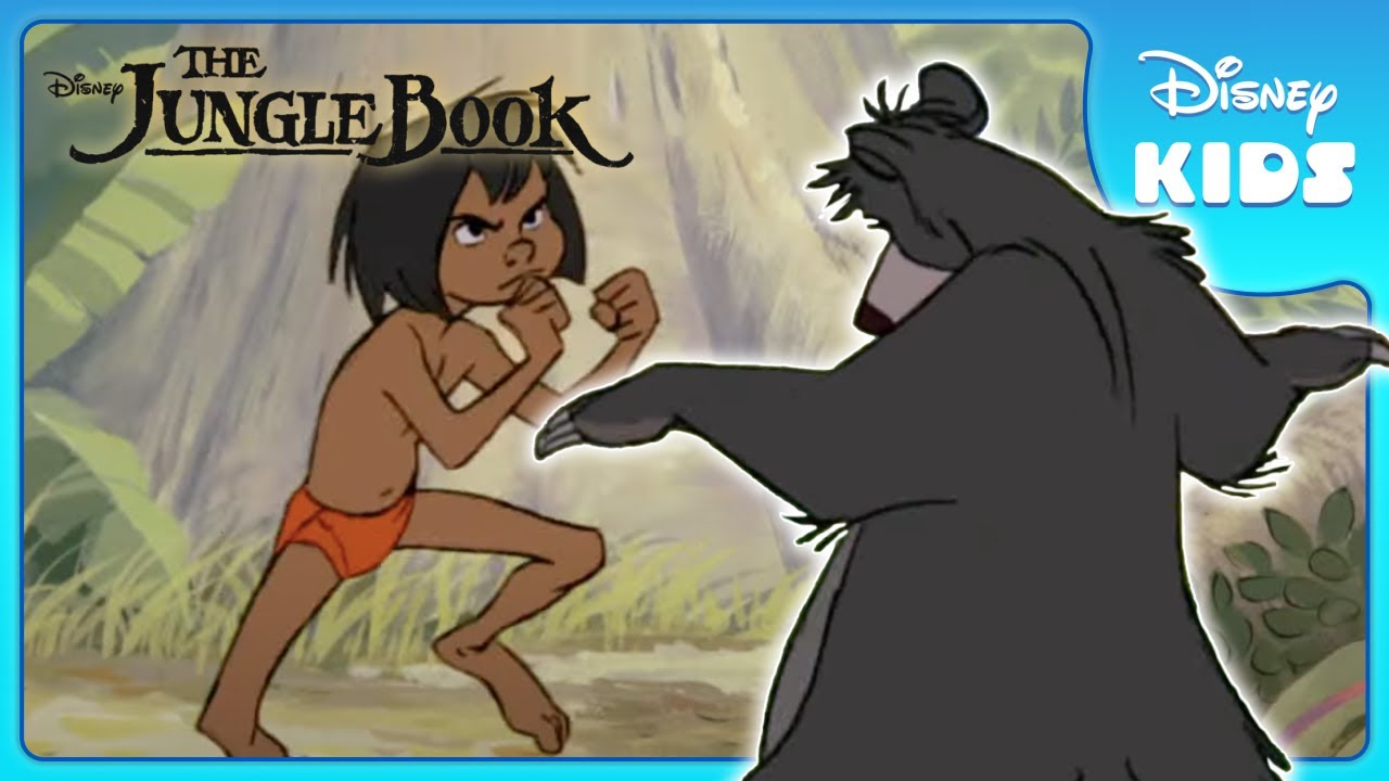 🐻 Baloo Teaches Mowgli to Fight! | Jungle Book | Disney Kids - YouTube
