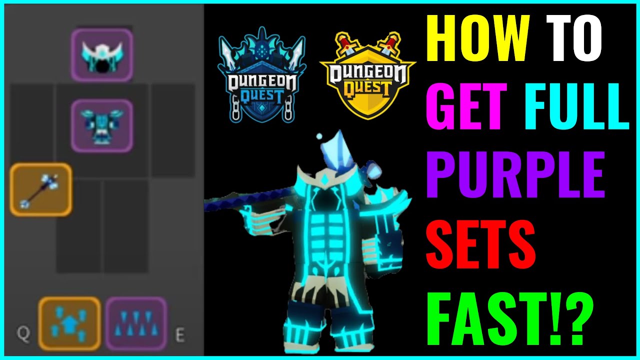 HOW TO GET FULL PURPLE SETS FAST IN DUNGEON QUEST - YouTube