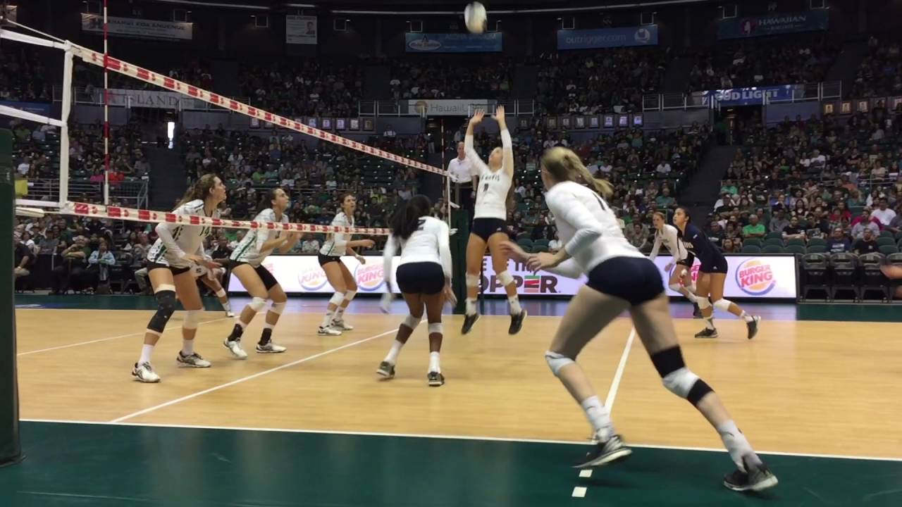Hawaii Women's Volleyball Highlights vs. UC Davis (10-16-16) - YouTube