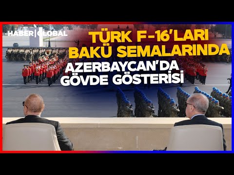 TÜRK F 16'LAR BAKÜ SEMALARINDA! Azerbaycan'ın Zafer Gününde Türk'ün Silahları Sahada