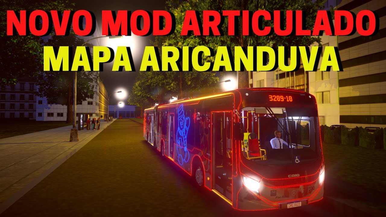 🔴Gameplay Com Novo Mod Articulado Mapa Aricanduva Proton Bus Simulator ...