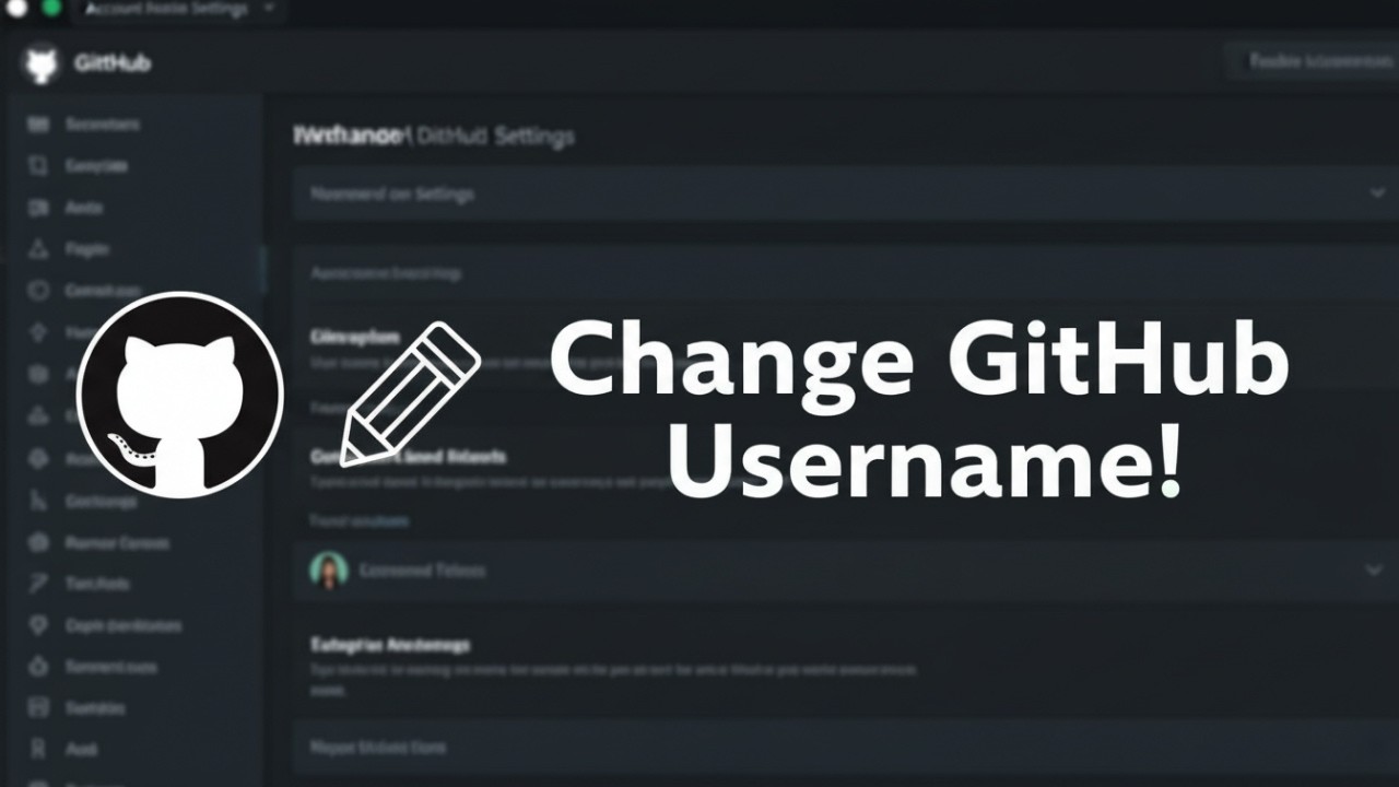 How to Change GitHub Username (Step-by-Step Tutorial) - YouTube