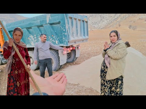 Creating Sand for a Pregnant Woman's House During a Winter Storm