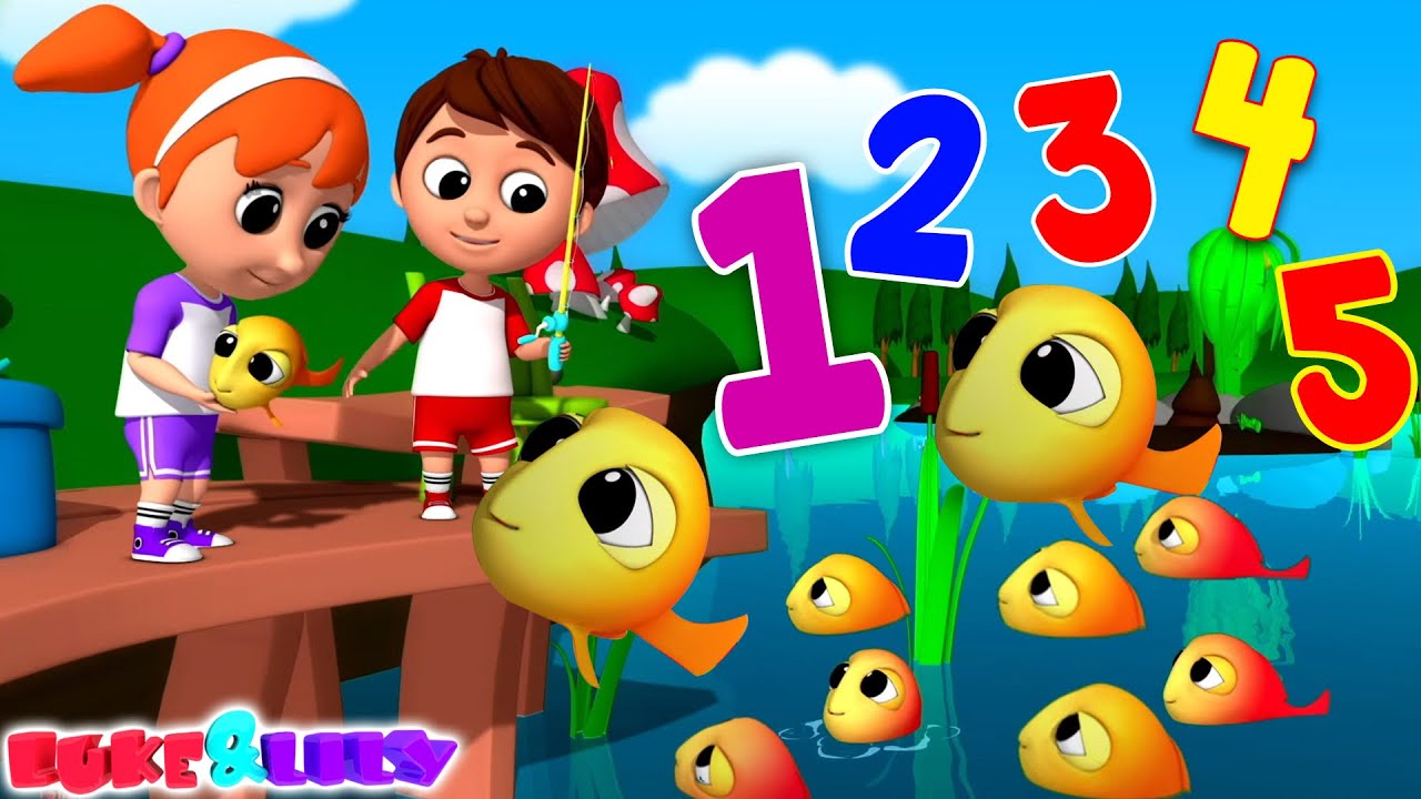 Once I Caugh A Fish Alive Nursery Rhymes And Kids Song by Luke And Lily ...