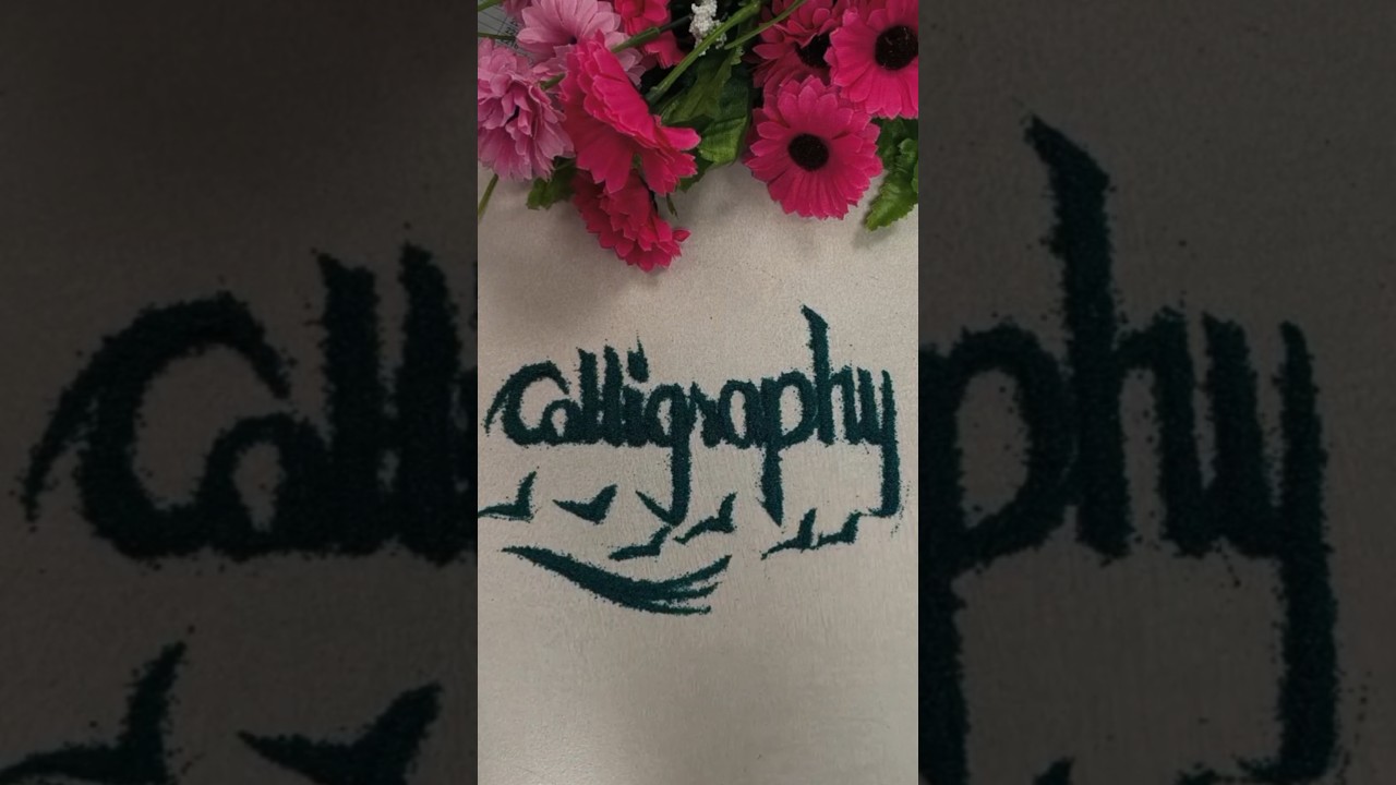#Sand Script art # calligraphy # - YouTube