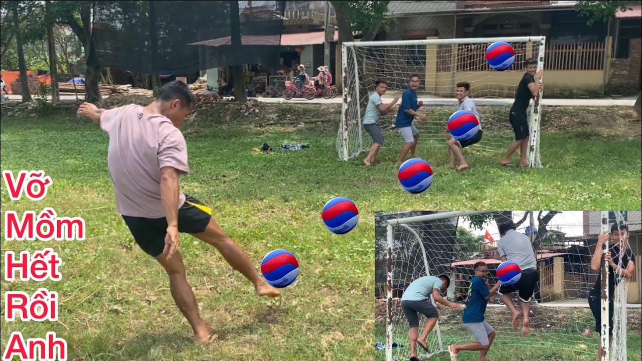 PHC/Thử Thách Đá Pen Bằng Tay Với Bốn Thủ Môn#phc #thuthachbongda # ...