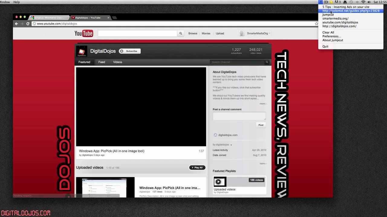 Mac App: JumpCut (Clipboard history utility) - YouTube
