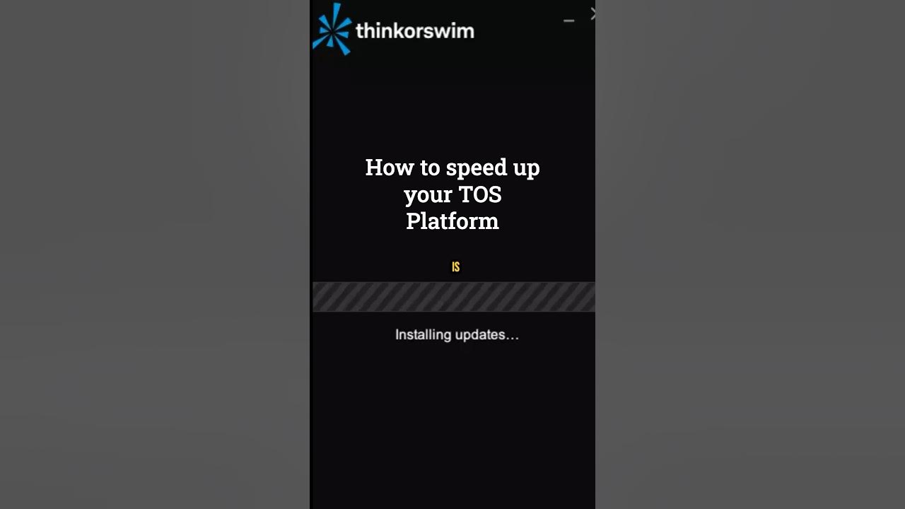 How to Speed Up Your Thinkorswim Platform: Quick Fix - YouTube