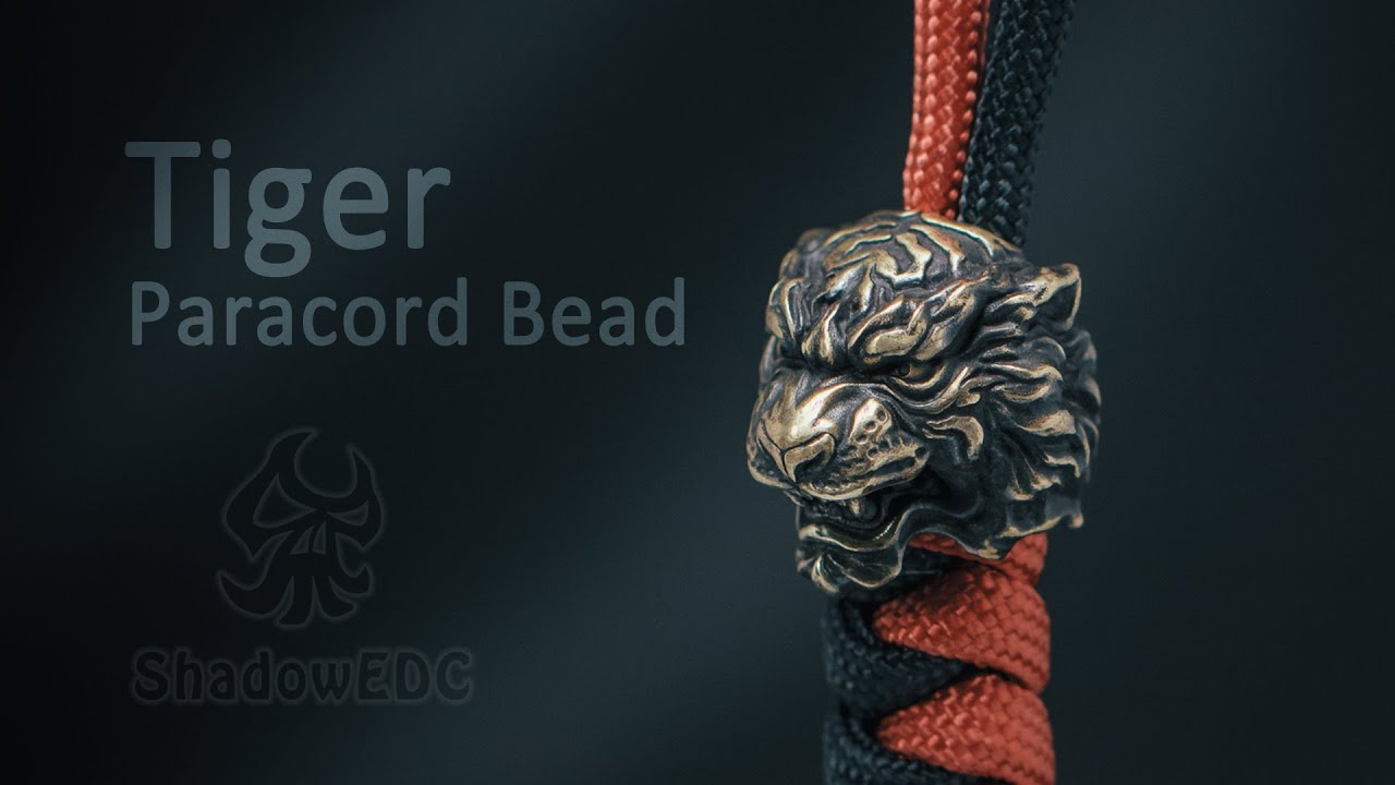 Paracord Bead Tiger for Knife, Bracelet, and EDC Gears - YouTube