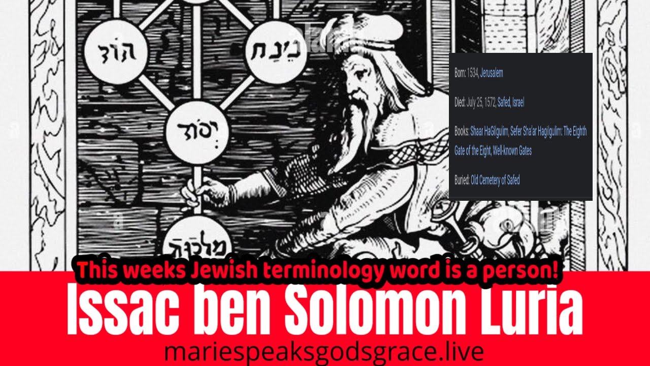 This week’s Jewish terminology word is: Isaac ben Solomon Luria # ...