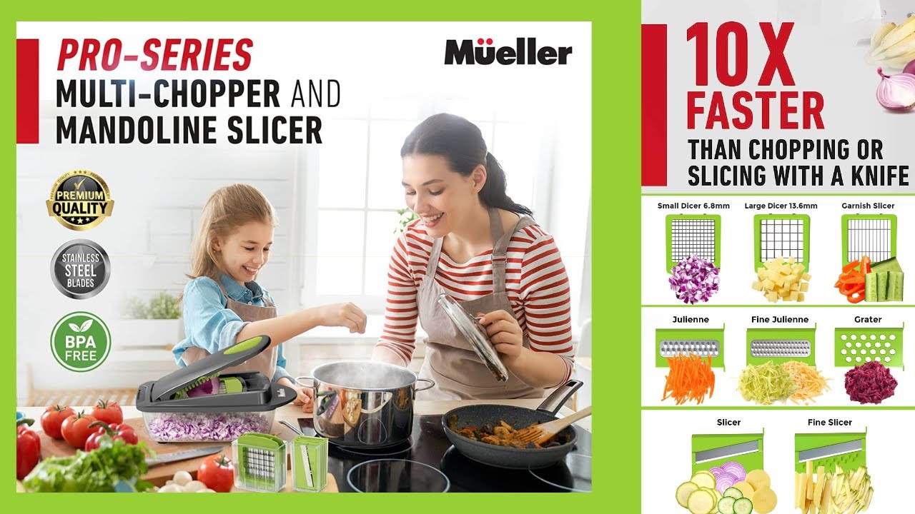 Mueller Pro-Series 10-in-1 Vegetable Chopper: Your Ultimate Kitchen Companion - YouTube