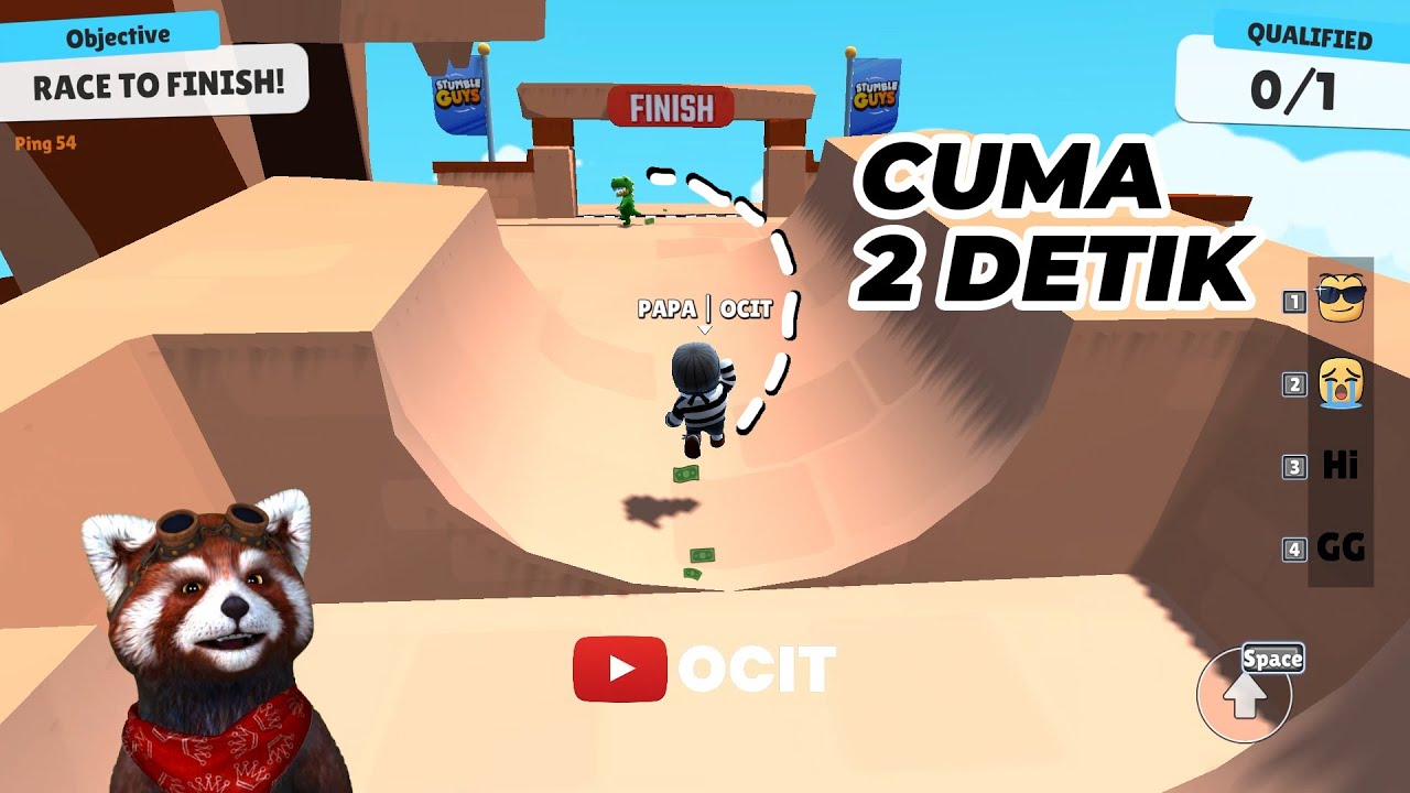 LOMPATAN KEMENANGAN DI LOST STAMPLE STUMBLE GUYS | OCIT DAN PAPA OCIT ...