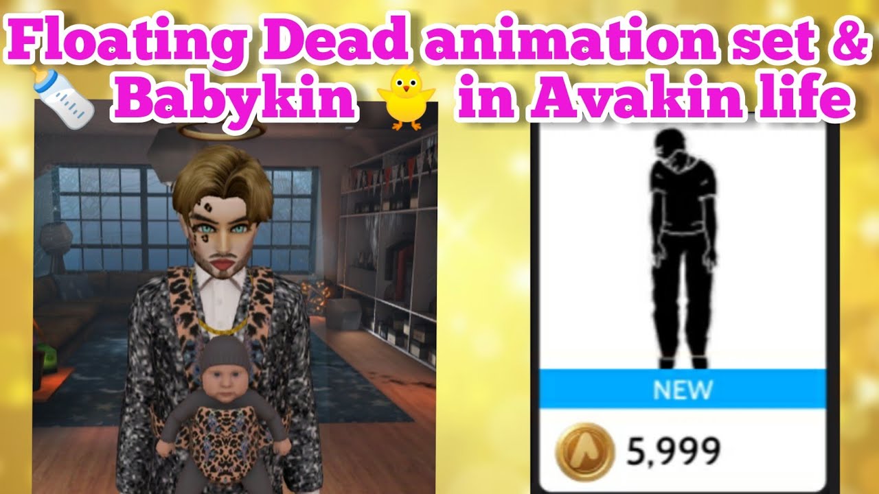 Babykin in Avakin life | Babies | Floating Dead animation set review in ...