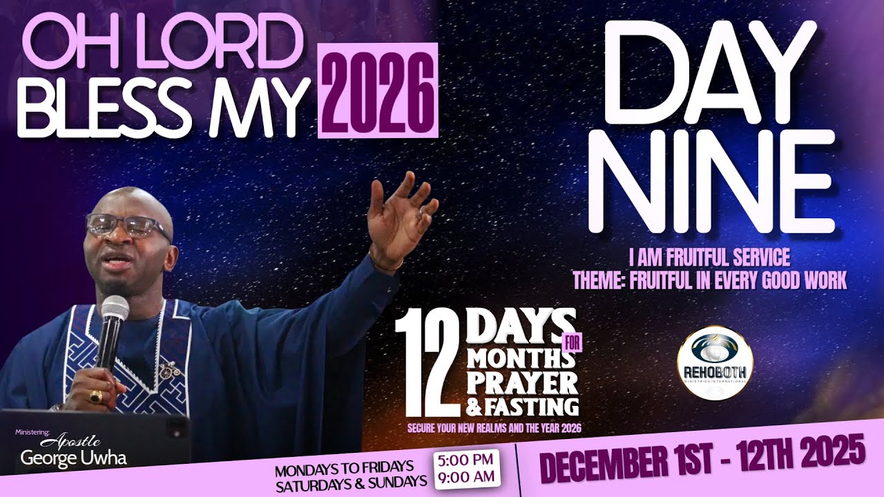 Day 9 - I Am Fruitful Service |12 Days For 12 Months Fast | Oh Lord ...