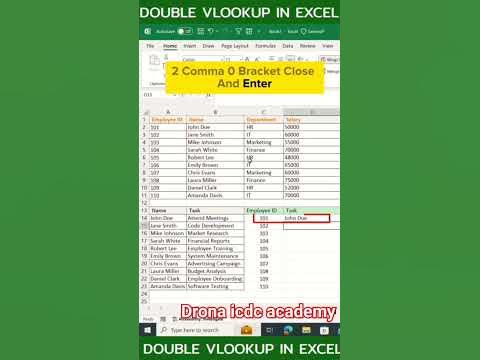 double vlookup in excel....#excel #vlookup #double #msexcel #msword #smartphone #excelworld ...
