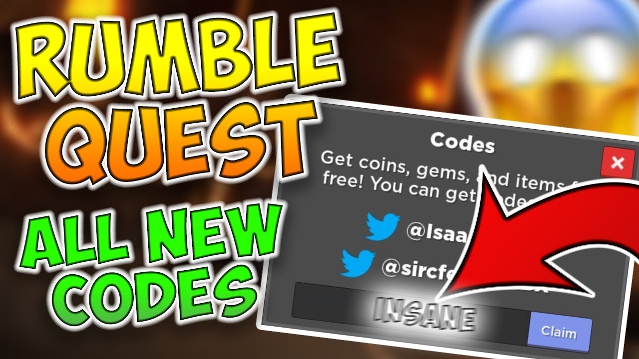 Новые топовые коды в игре Rumble Quest. - YouTube