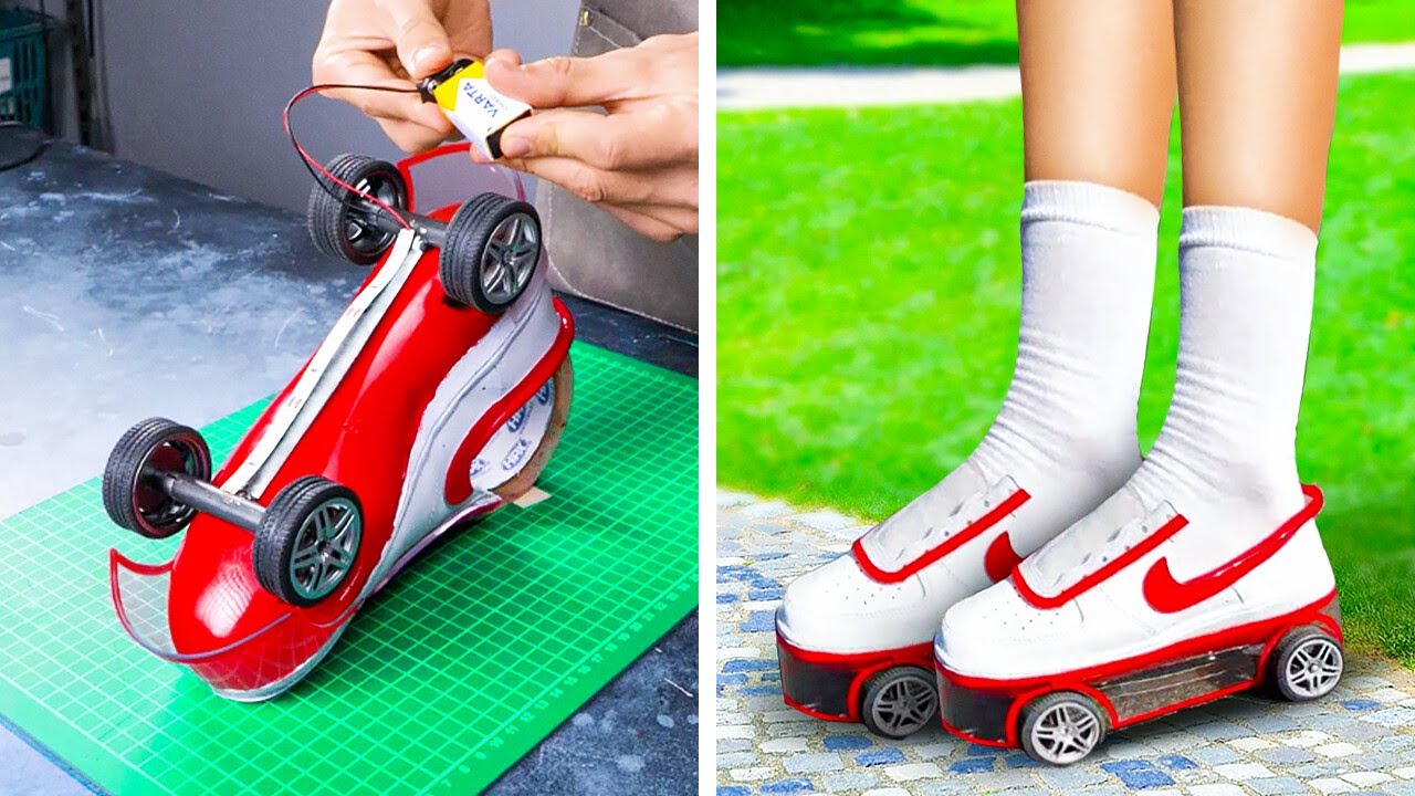 You are the fastest! Creative automotive shoes idea - YouTube