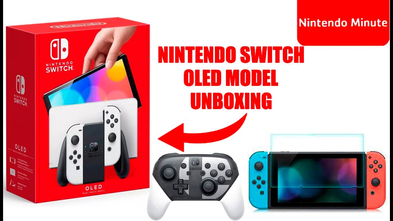 UMBOXING KIT NINTENDO SWITHC OLED, CONTROLE PRO SUPER SMASH BROS ...