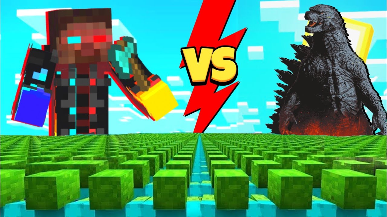 GODBRINE VS GODZILLA VS 500 ZOMBIES in Minecraft - YouTube