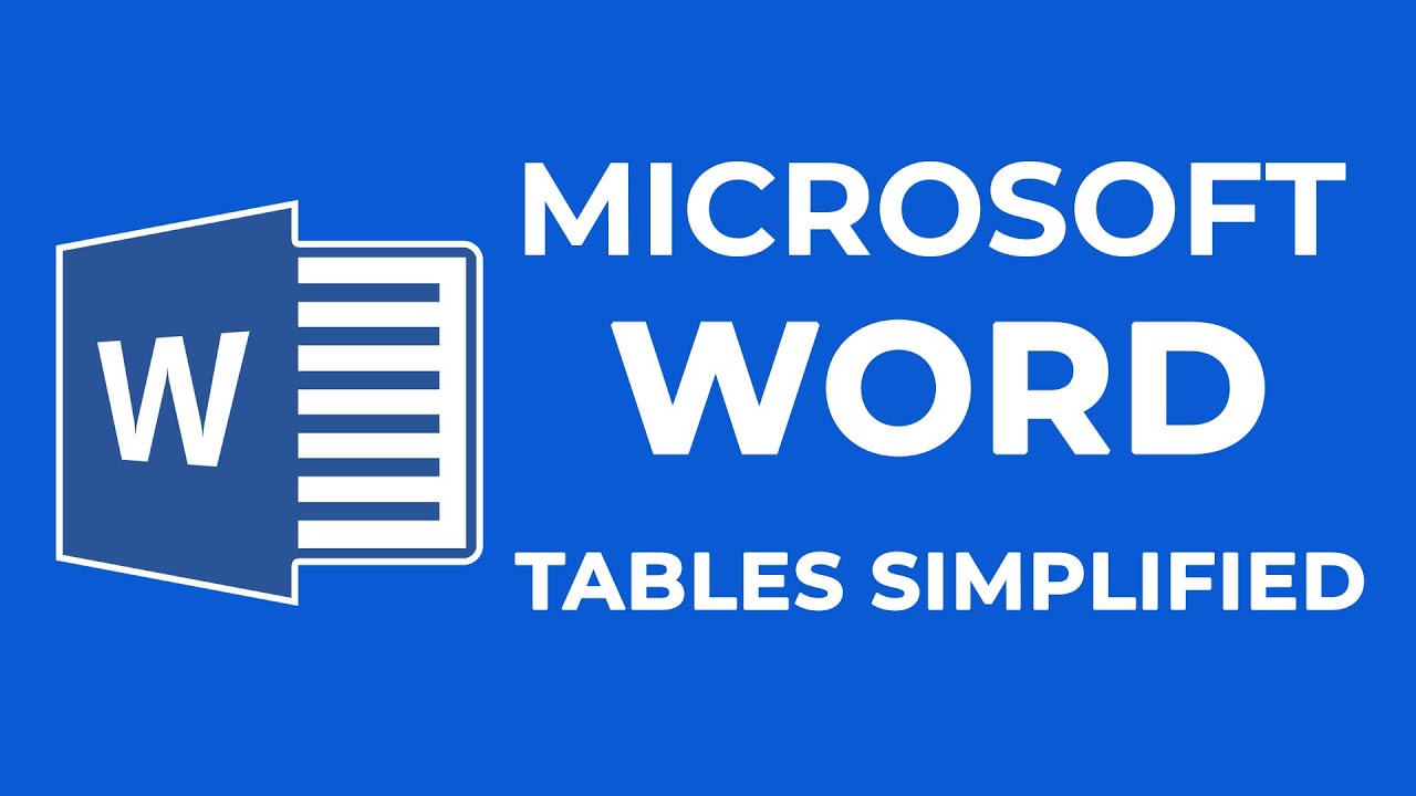 Microsoft Word Table Tutorial Learn Everything YouTube Microsoft Word Table Tutorial Learn Everything YouTube